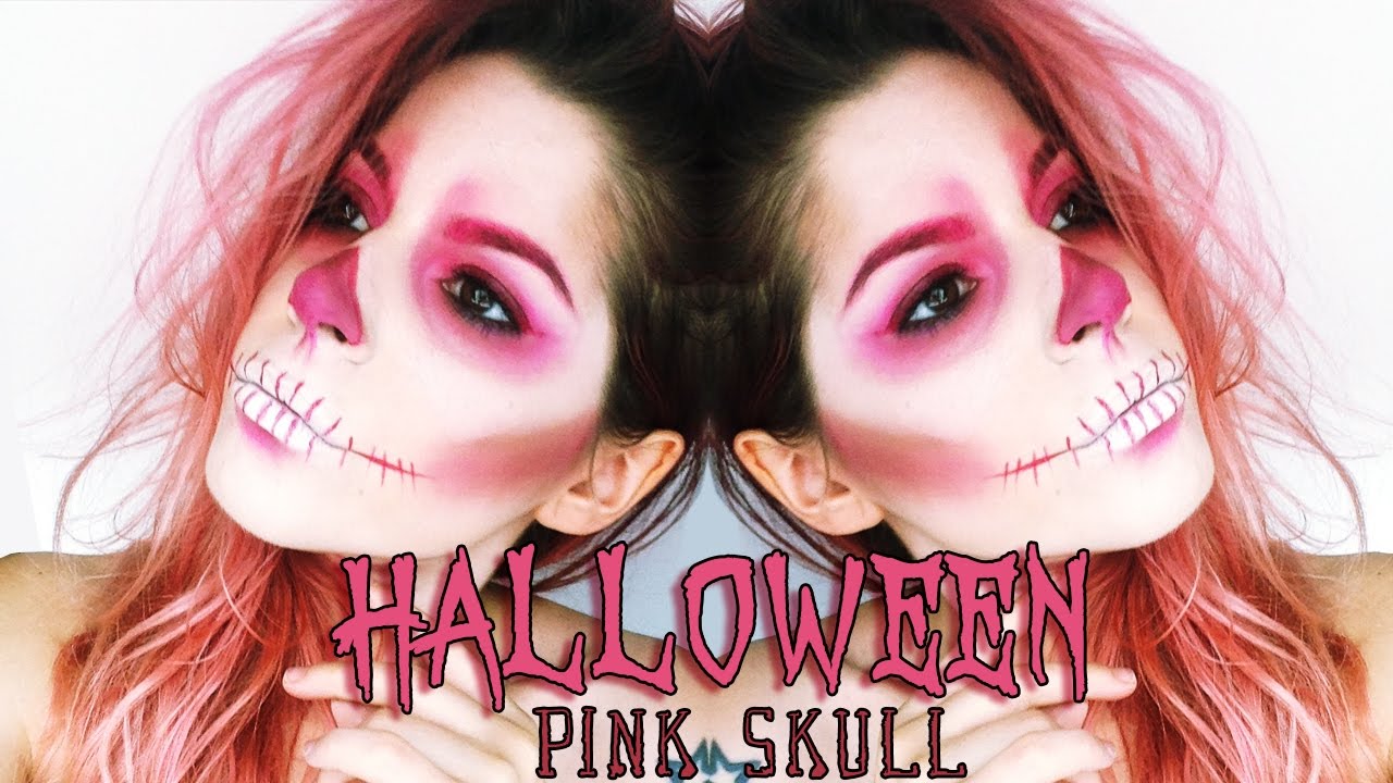 Pink Skull Makeup Tutorial - Halloween 2016 | VITA DINAMITA - YouTube