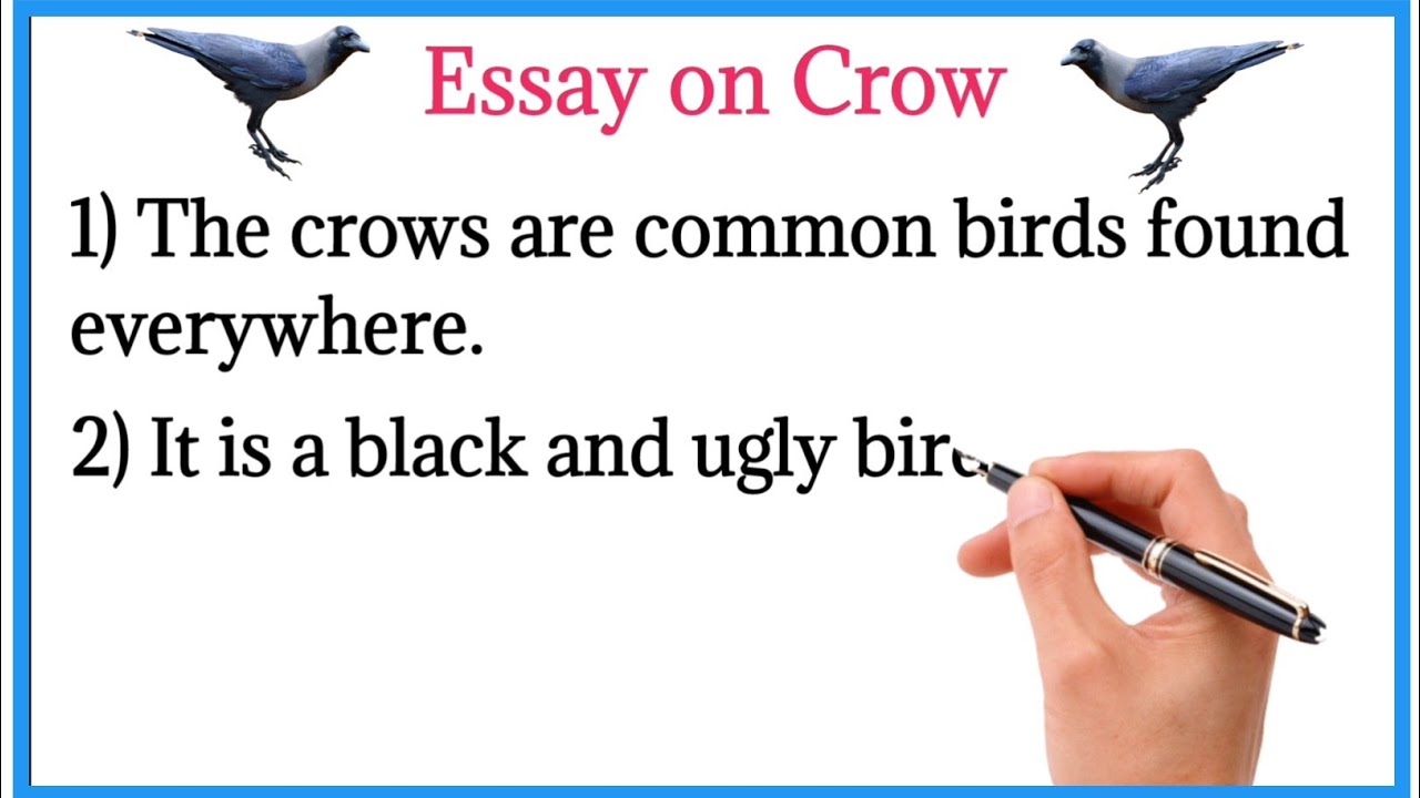 Essay on Crow | Essay Writing | 10 Lines on Crow 🐦‍⬛ | #essaywriting ...