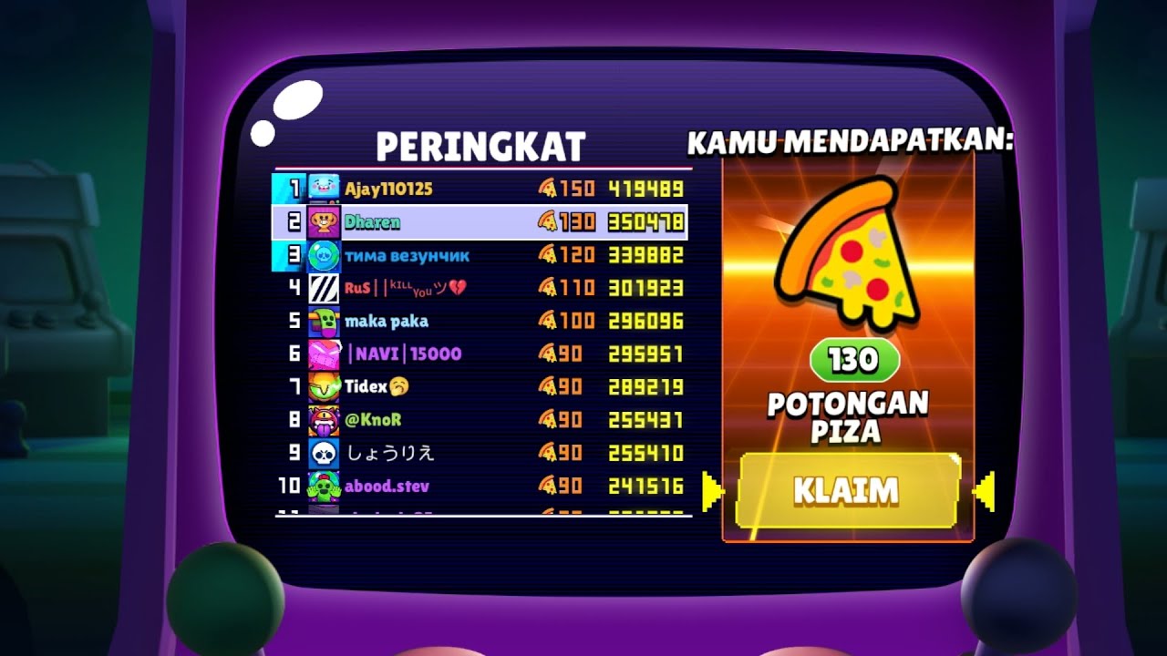 Brawl Stars Pizza Planet: Rank 2 Claim 130 pizza Day 5 - YouTube