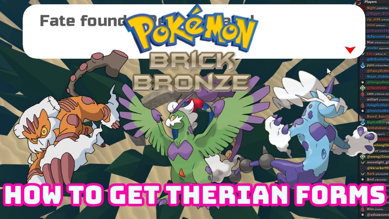 How to get any Therian formed Kami trio | Roblox Pokemon Brick Bronze ...