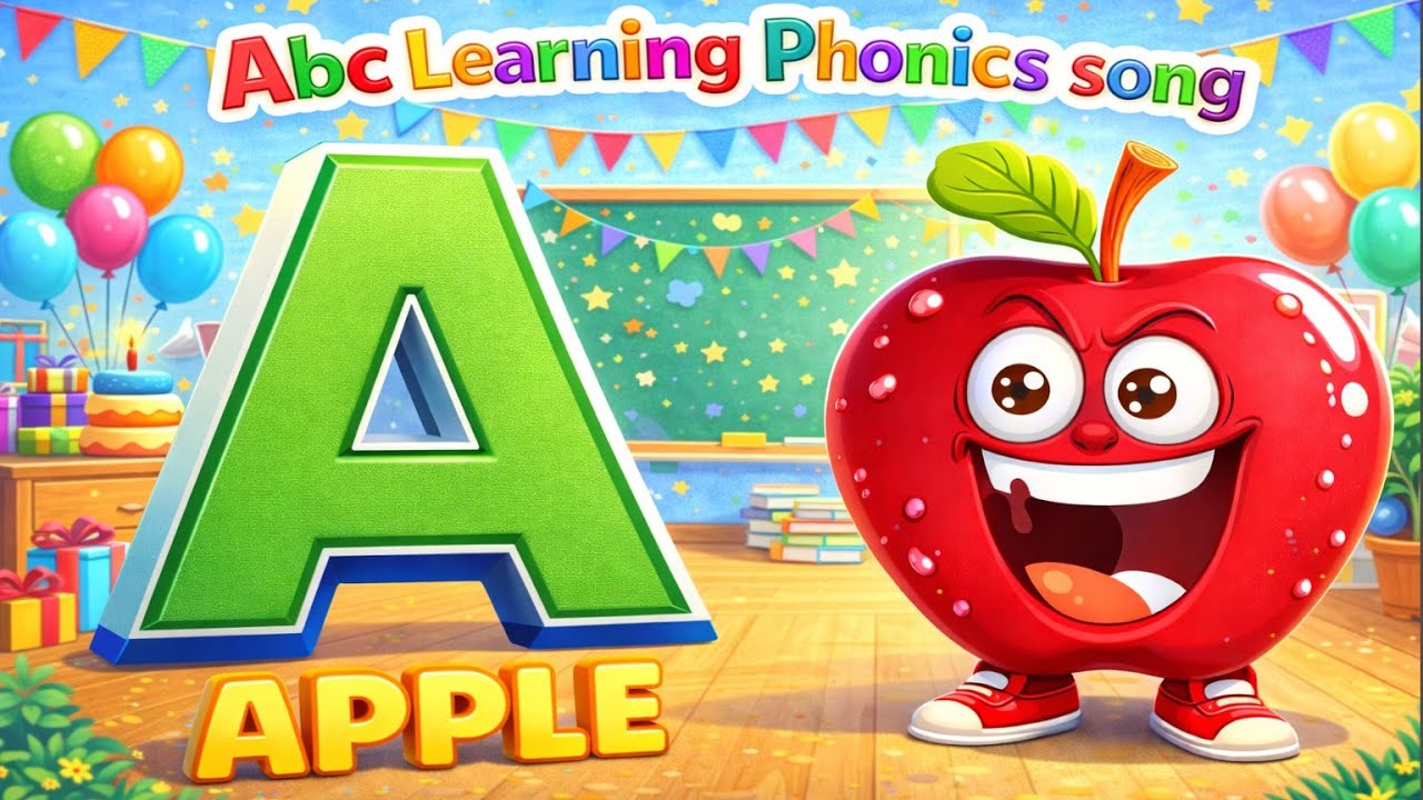 A for Apple 🍎 ABC Phonics Song for Kids and Babies | ABC Song for ...