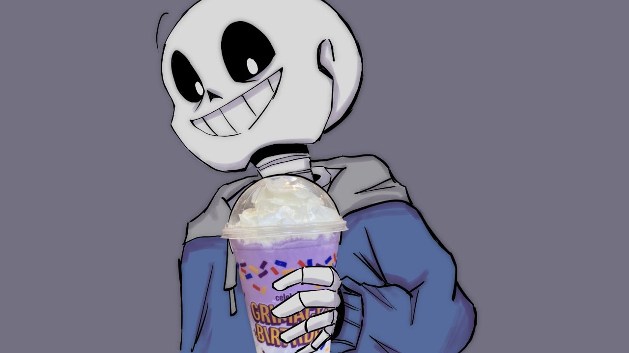 sans gets a grimace shake - YouTube