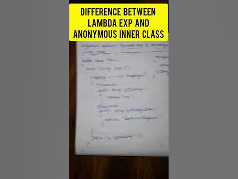 Difference between lambda expression and anonymous inner class #java #javaprogramming #learning ...