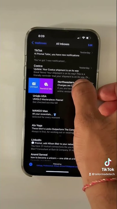 iOS 16 Features Part 10: Set an email reminder! 📧 #tailormadetech #apple #ios16 #ios16features ...