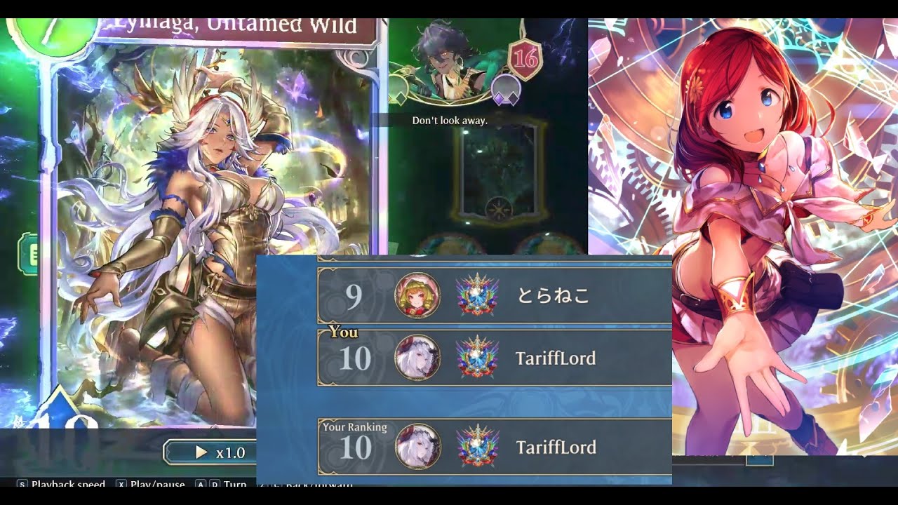 Shadowverse WB Top 10 Forest Deck List Titania Tempo Matches Infinity Evolved - YouTube
