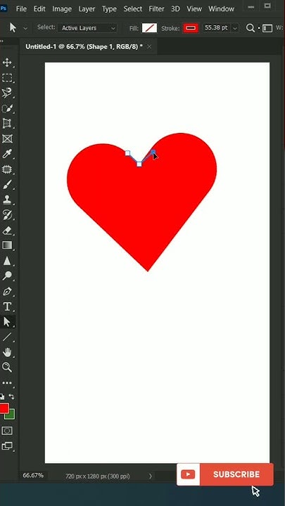how to create heart shape in photoshop 2020 - YouTube