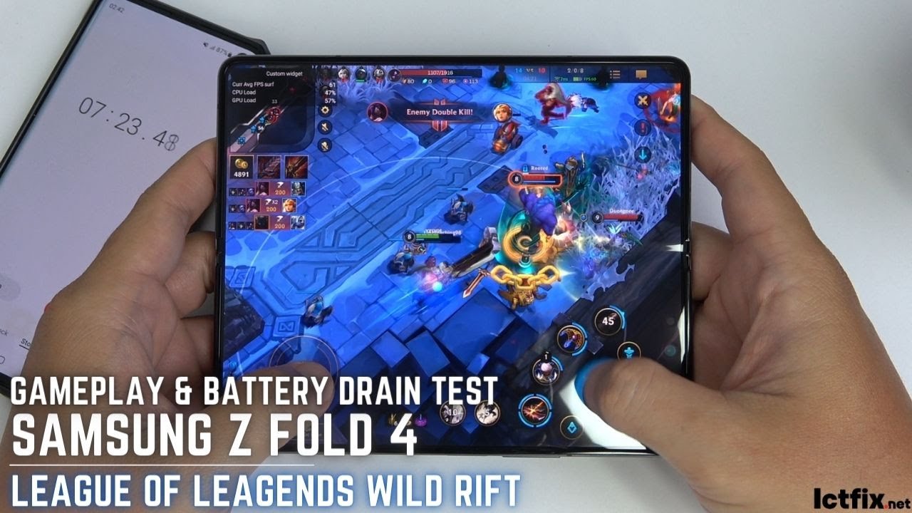 Samsung Galaxy Z Fold 4 League of Legends Mobile Wild Rift Gaming test ...