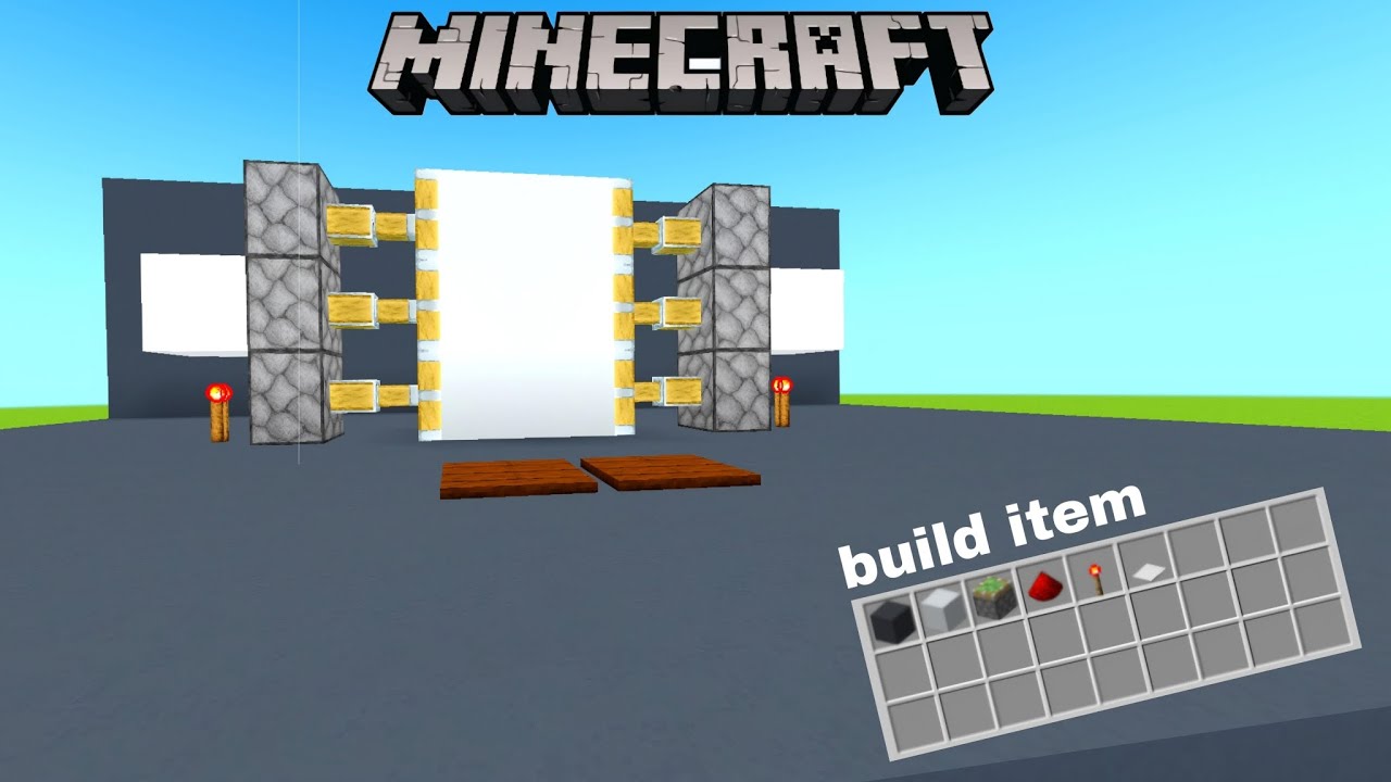 Minecraft automatic door redstone - YouTube