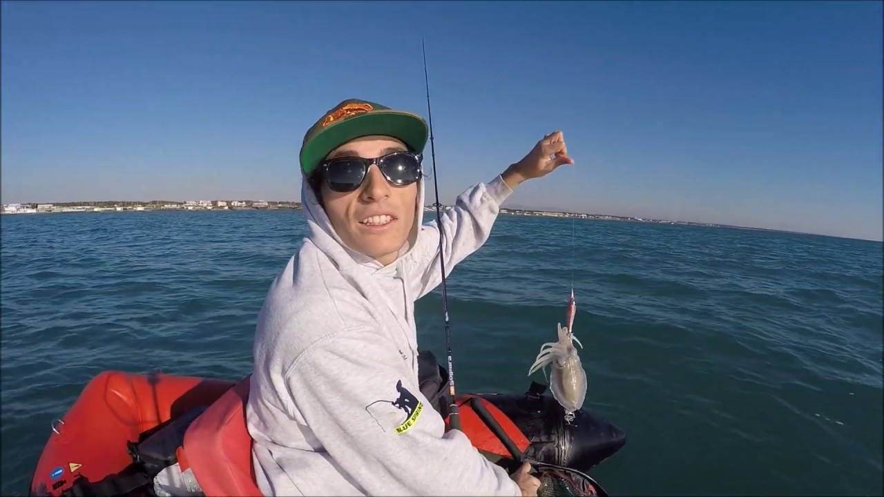 EGING - Seppie dal Belly Boat! (HD) - YouTube