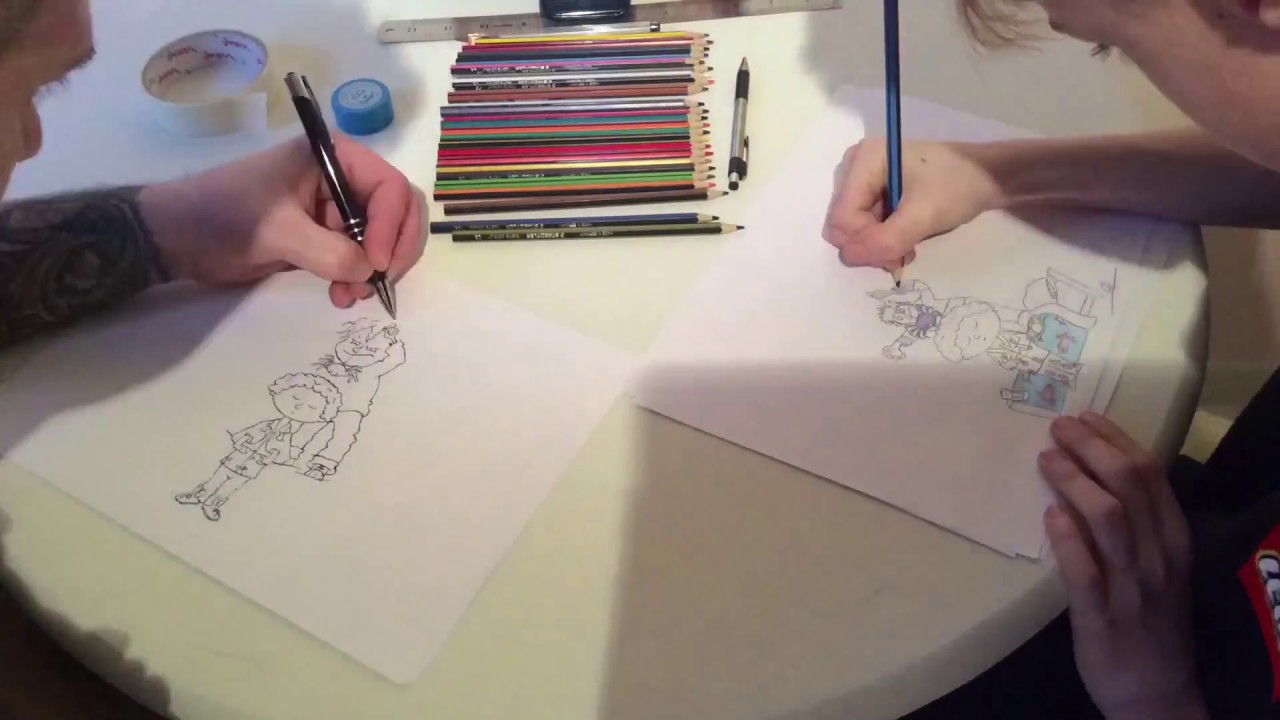 Caidens & Dad drawing horrid Henry - CREATIVE CAIDEN ART - YouTube