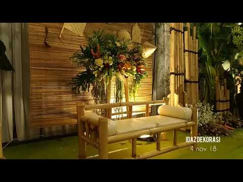 Dekorasi pernikahan bambu  by idaz dekorasi WA 0821 4202 1975 #dekorasiweddingbambu #dekorasiunik