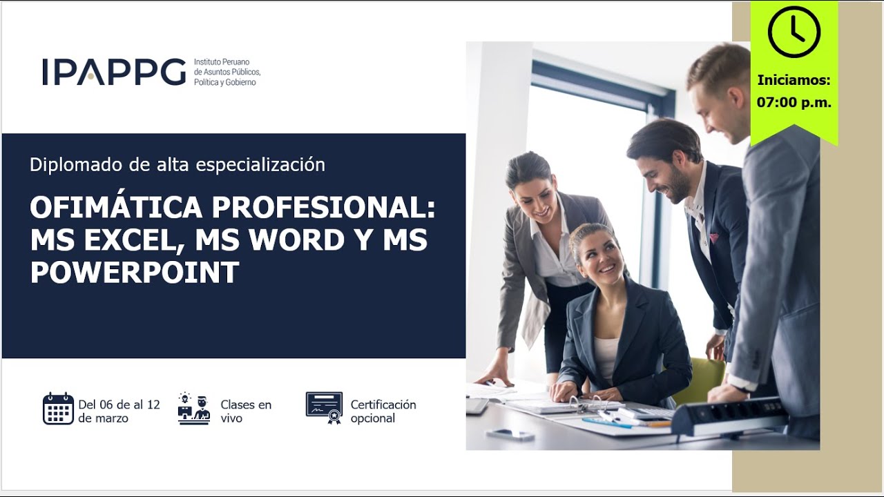 DIPLOMADO GRATUITO DE OFIMÁTICA PROFESIONAL: MS EXCEL, MS WORD Y MS ...