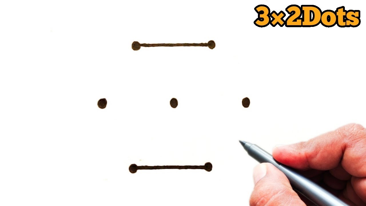 Dots Drawing | How to draw unbelievable drawing from 3×2Dots | Easy ...