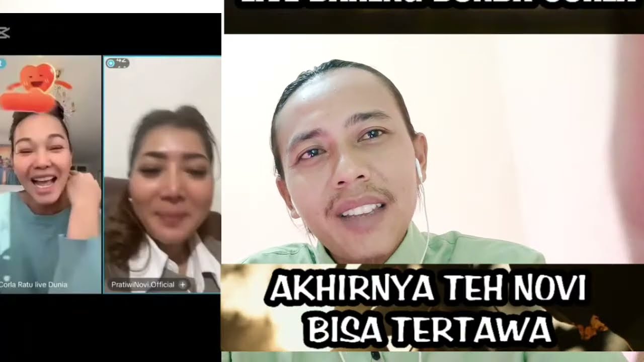 LIVE TEH NOVI & BUNDA CORLA !! ALLHAMDULILLAH TEH NOVI BISA TERTAWA ...
