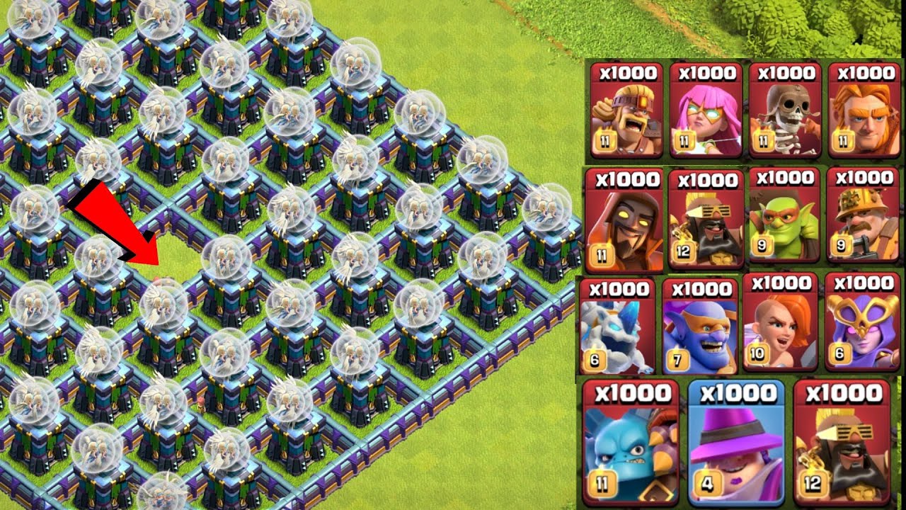 Healer tower base formation vs super troops attack experiment video ...