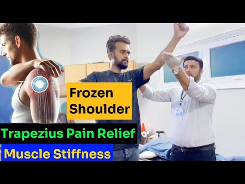 Exercises for managing frozen shoulder and trapezius muscle pain - YouTube