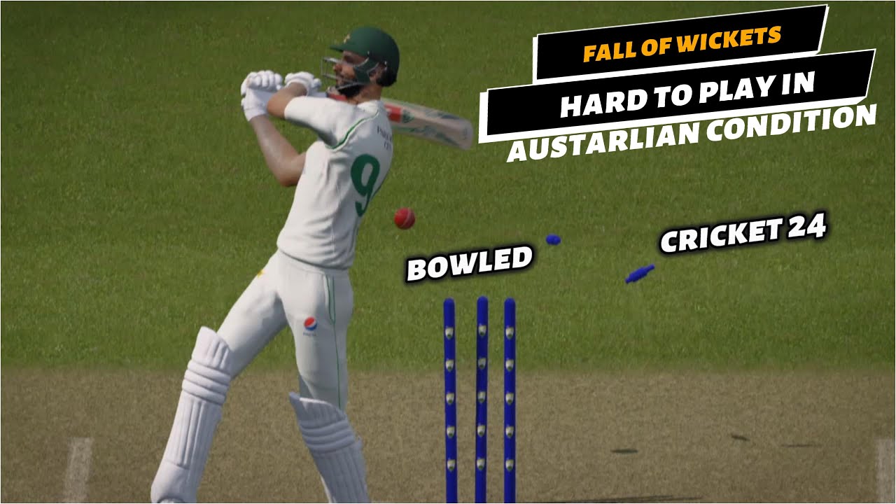 CRICKET 24 FALL OF WICKETS HARD TO PLAY IN AUSTARLIAN CONDITIONS - YouTube