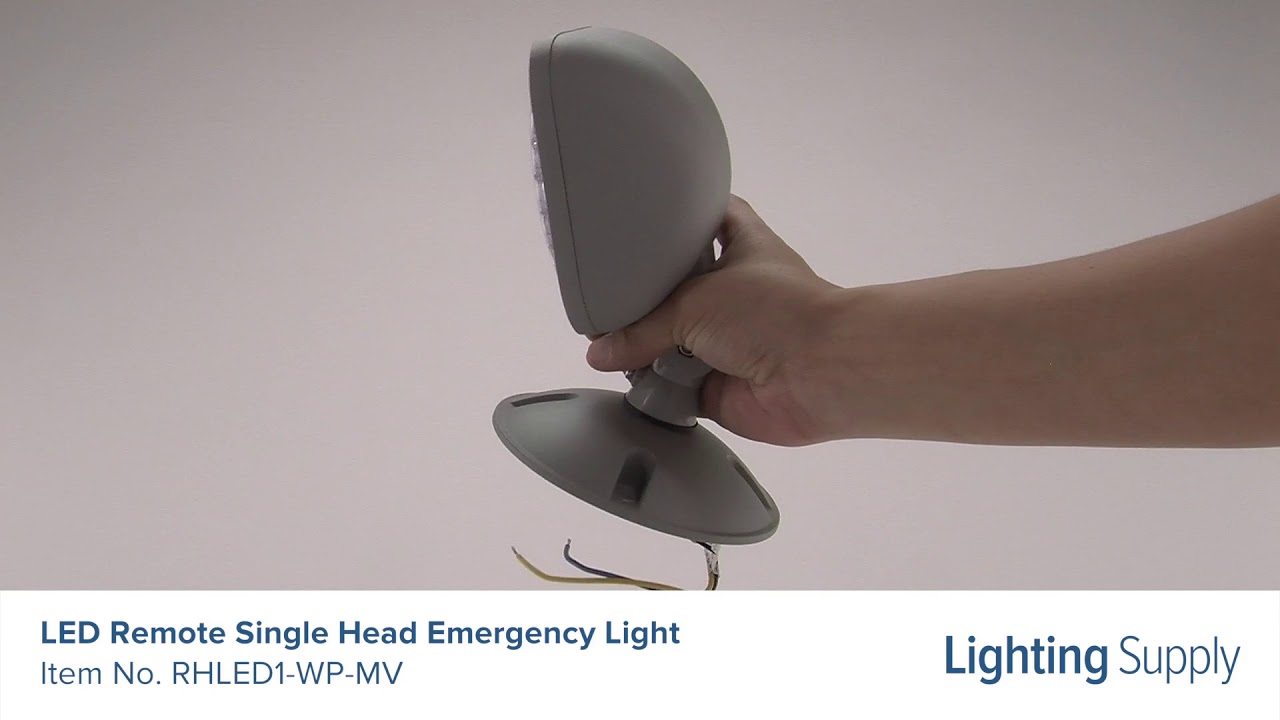LED Remote Single Head Emergency Light (RHLED1-WP-MV) - YouTube