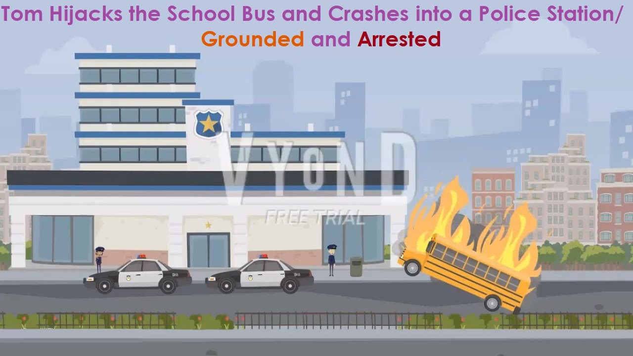 Tom Hijacks the School Bus 🔴 CRASHES into a Police Station 🔴 Grounded ...
