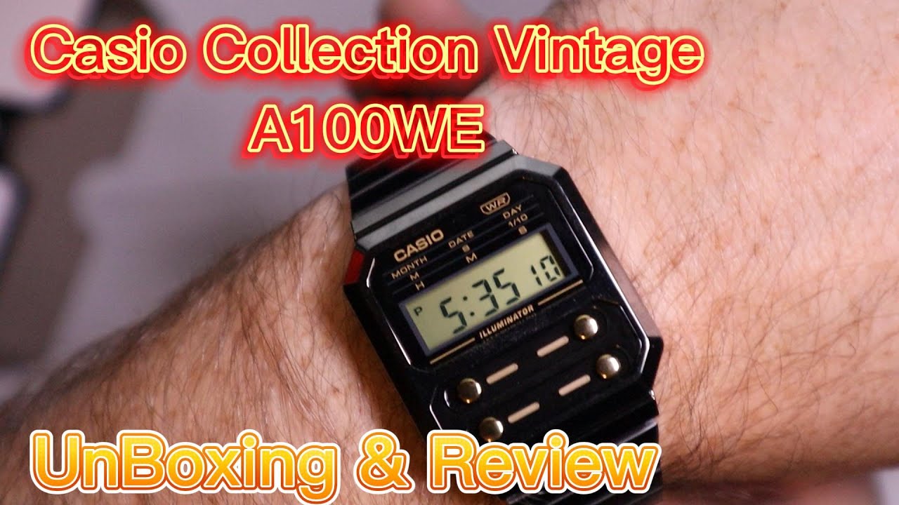Casio Vintage A100WE Unboxing and Review - YouTube