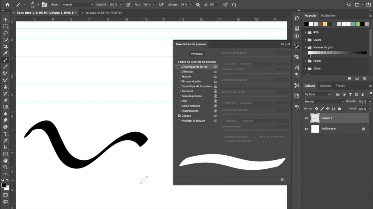 Calligraphie avec une tablette graphique - YouTube
