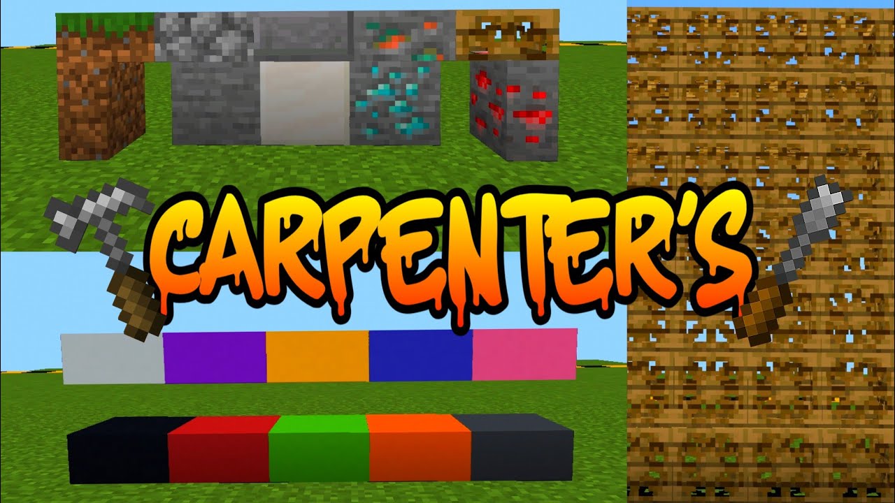 MOD DECORATIVO | Carpenter's Blocks Addon Minecraft Bedrock 1.18 - YouTube