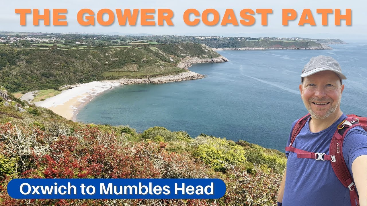 Walking the Gower coast path - Oxwich to Mumbles - YouTube