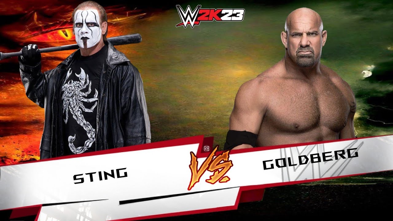 WCW showcase simulation! Goldberg vs "The Icon" Sting | WWE 2K23 ...