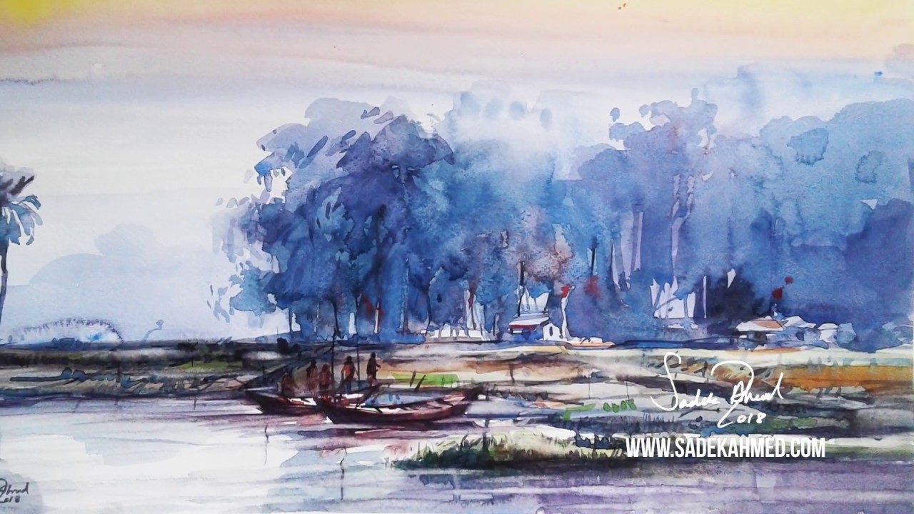 BEAUTIFUL WATERCOLOR Beautiful Bangladesh Watercolor Painting Of beautiful-watercolor-beautiful-bangladesh-watercolor-painting-of