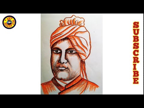 Swami Vivekananda Painting l How to draw Vivekananda l Easy painting ...