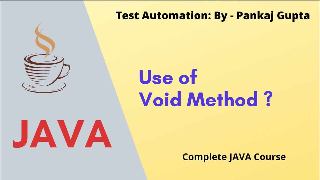 6 What is Java Void Method ? void method in JAVA ? Java Basic ? - YouTube