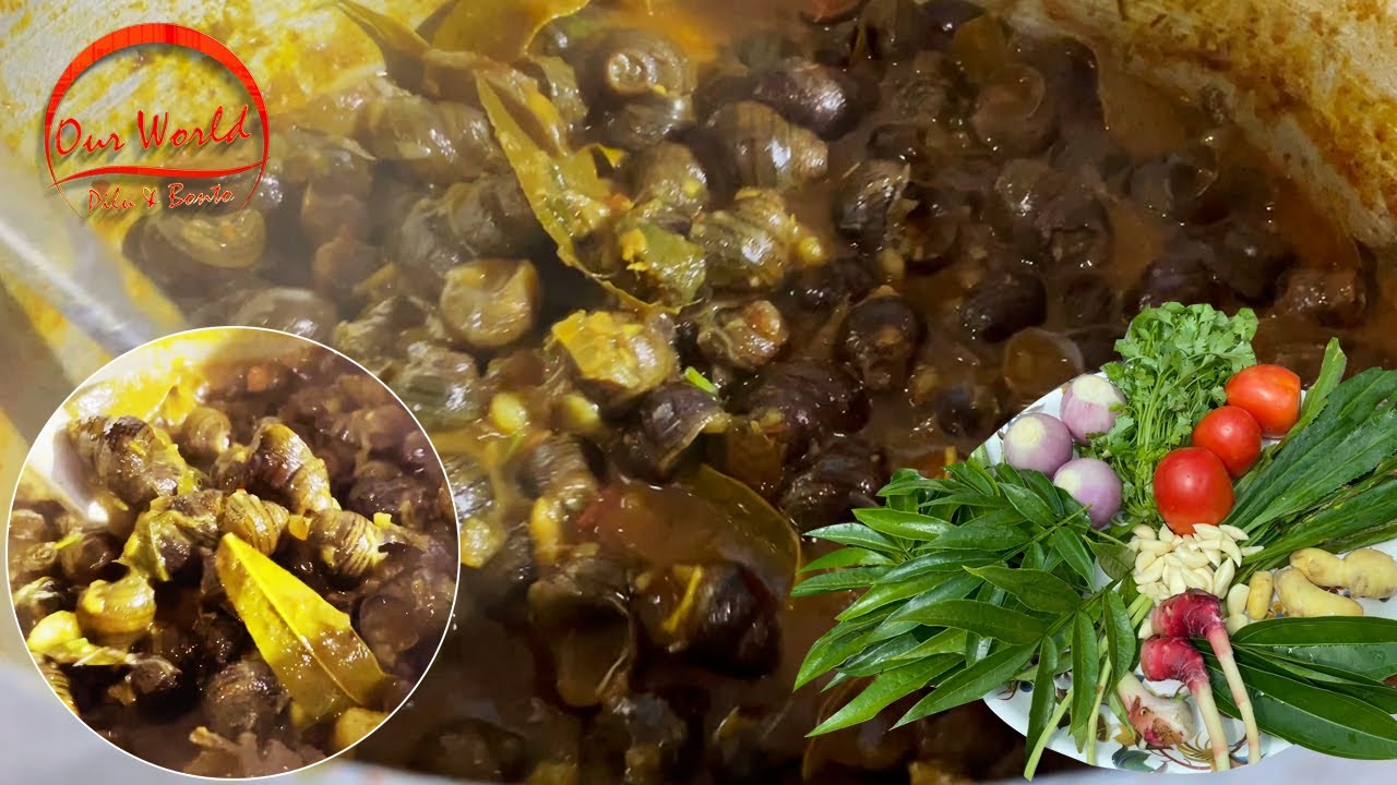 Tharoi thongba || Recipe || Edible Snails Dish || Manipur || Our World ...