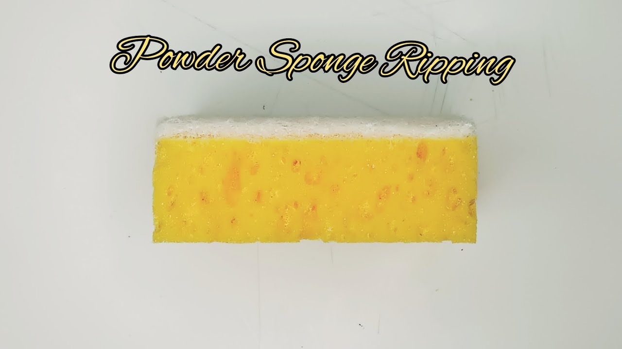 ASMR ° Powder Sponge Ripping °🤍💛#spongeasmr #spongeripping #asmrvideo # ...