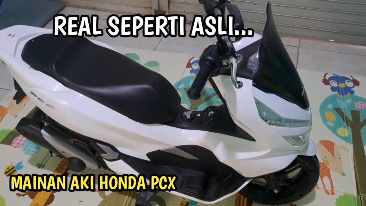 Review dan cara menggunakan mainan motor aki PCX untuk anak - YouTube