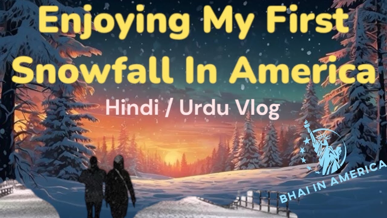 Enjoying My First Snowfall in America - YouTube