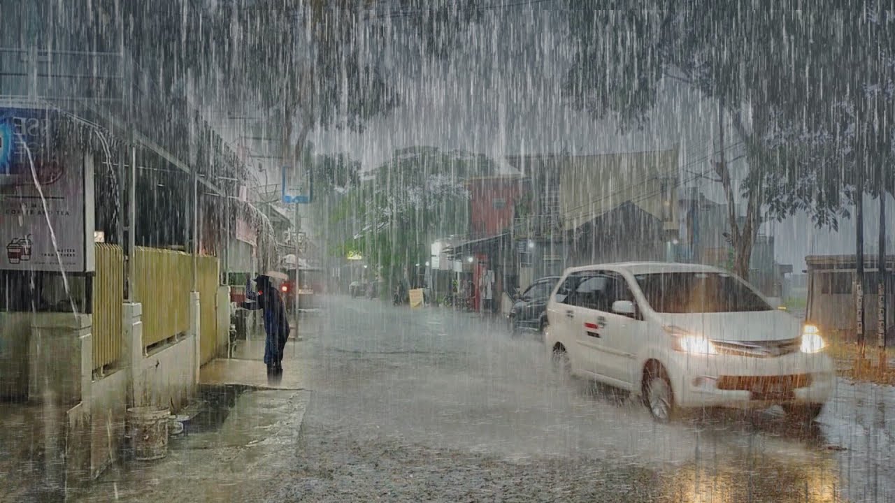 Super Heavy Rain Strong Wind In My Village Eliminates Insomnia With The ...