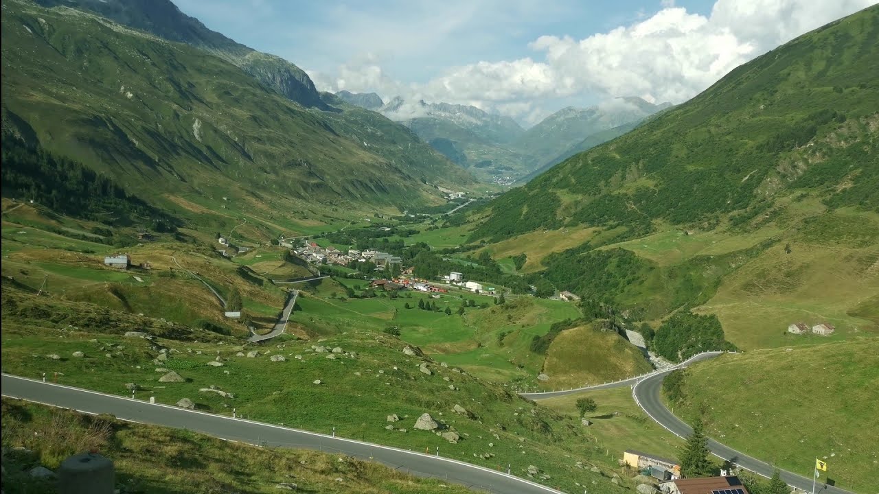 Beautiful Scenery Bus Trip from Furkapass to Realp, Switzerland by ...