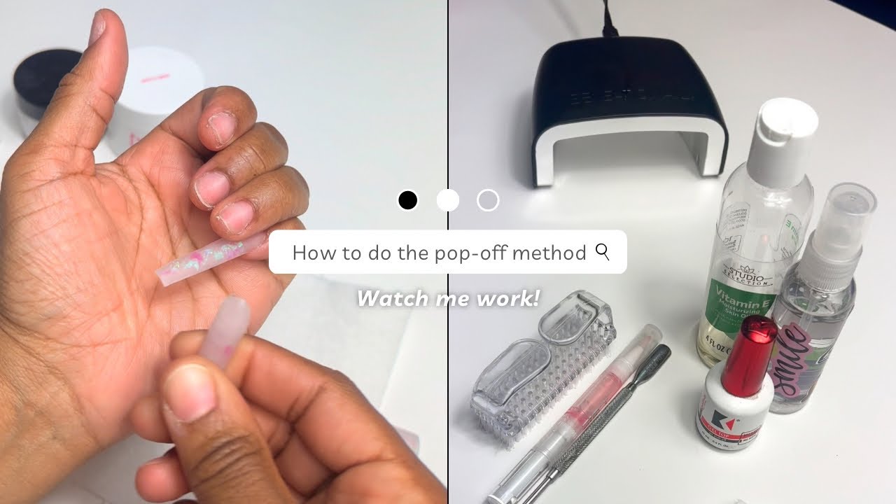 How to do the pop-off method nails #nailtutorial #nailtech #popoffset ...