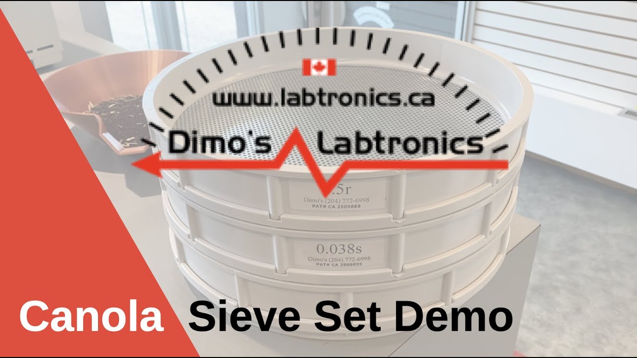 Canola Sieve Set Demo - Dimo's / Labtronics - YouTube