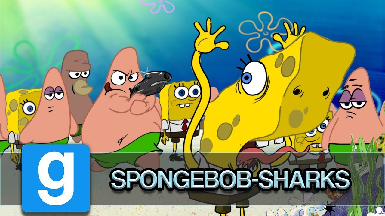 SPONGEBOB VS SHARKS | Gmod Sandbox (Funny Moments) - YouTube
