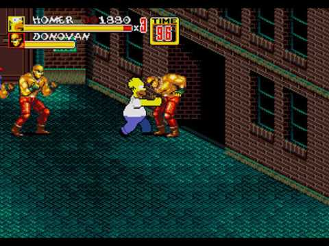 Streets of Rage 2 Featuring Simpsons (Homer and Marge) - YouTube