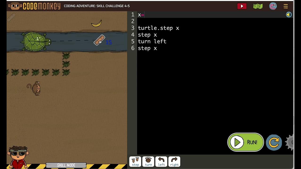 CodeMonkey Skill Mode 4-5 - YouTube