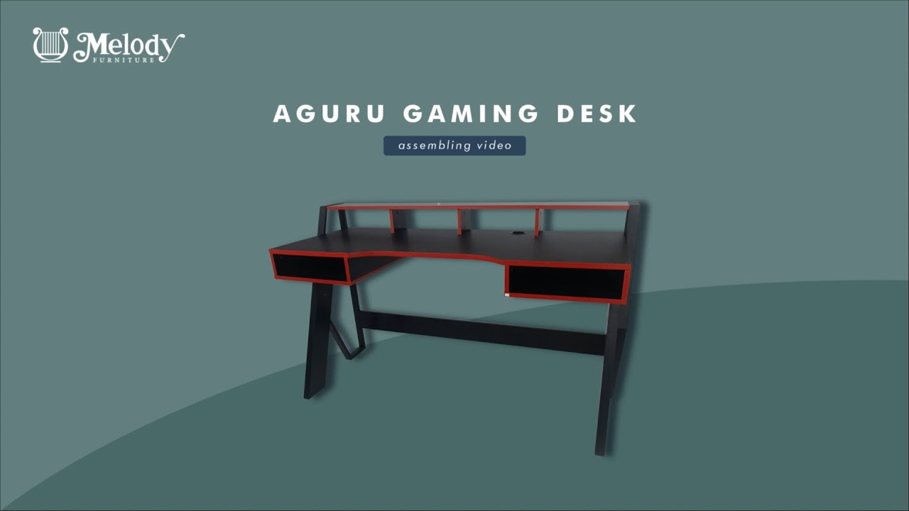 AGURU GAMING DESK - Assembly Instruction (Petunjuk Perakitan) - YouTube