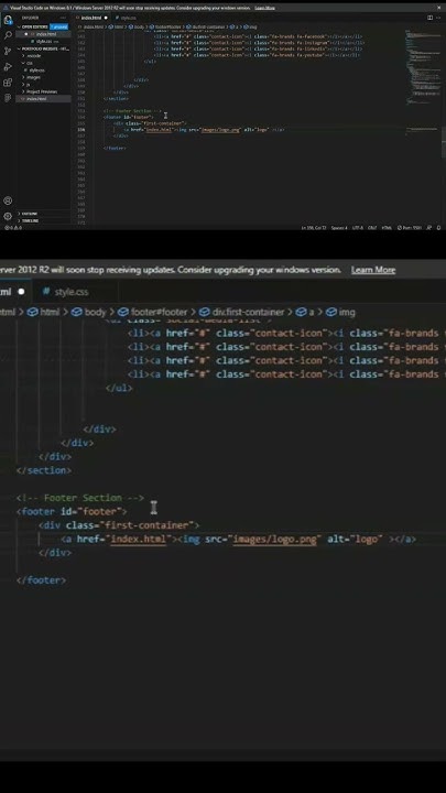 How To Make A Footer Html Css Webdesign Coding Website Htmlwebsite Codinglife