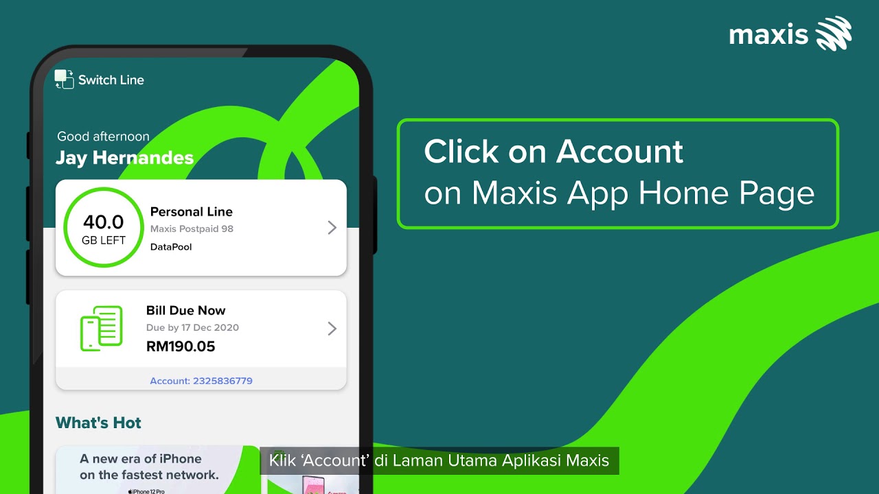 Signing up for Direct Debit via Maxis Postpaid App - Eng - YouTube