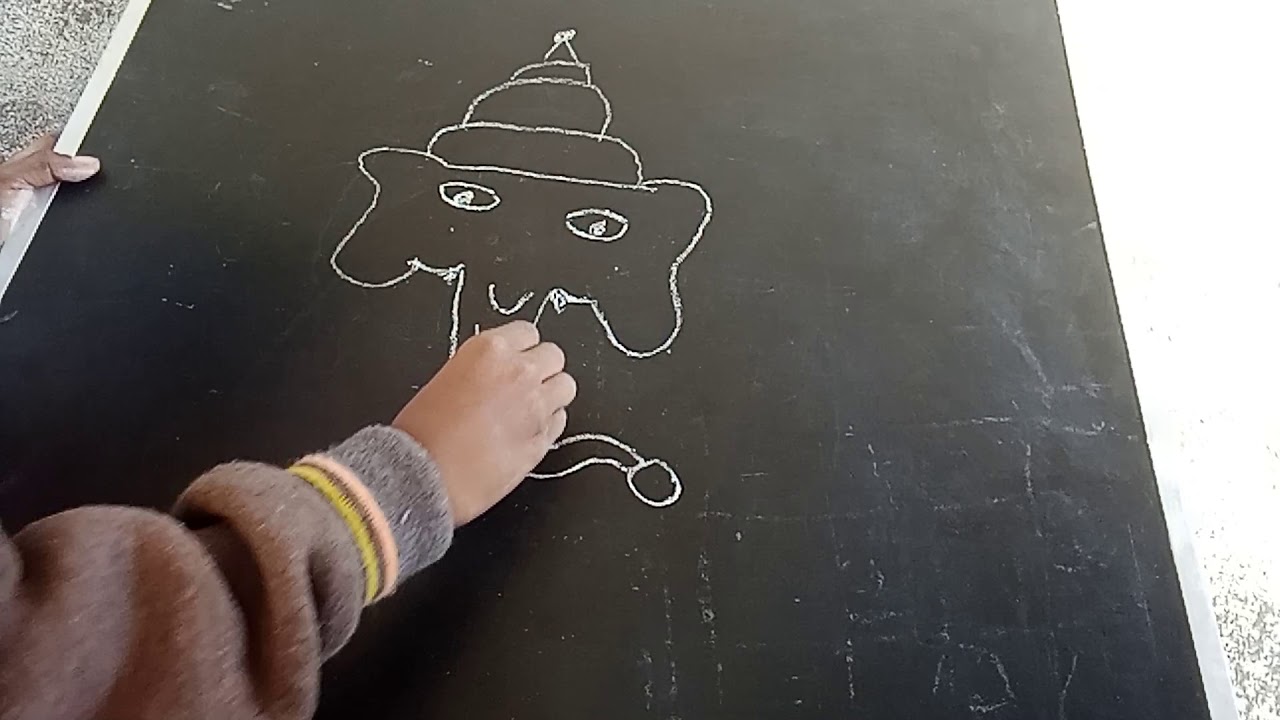 Simple drawing for pillayar - YouTube