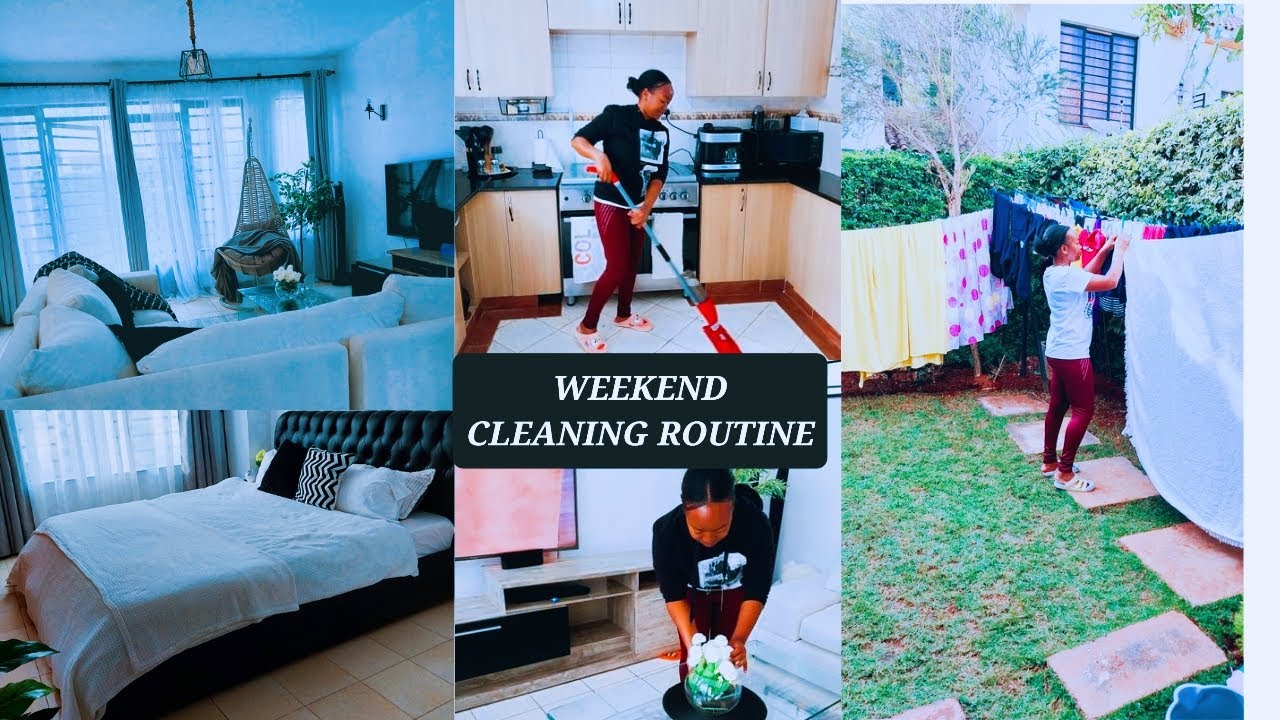 WEEKEND CLEANING ROUTINE//LIVING ROOM /DINING/LAUNDRY AND BEDROOM ...