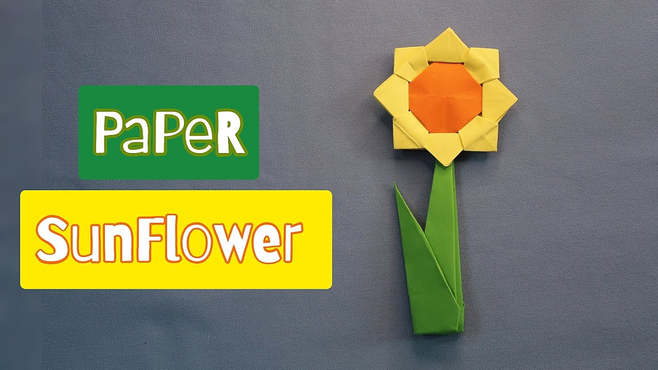 HOW TO MAKE A PAPER SUNFLOWER | VERY EASY PAPER SUNFLOWER - YouTube