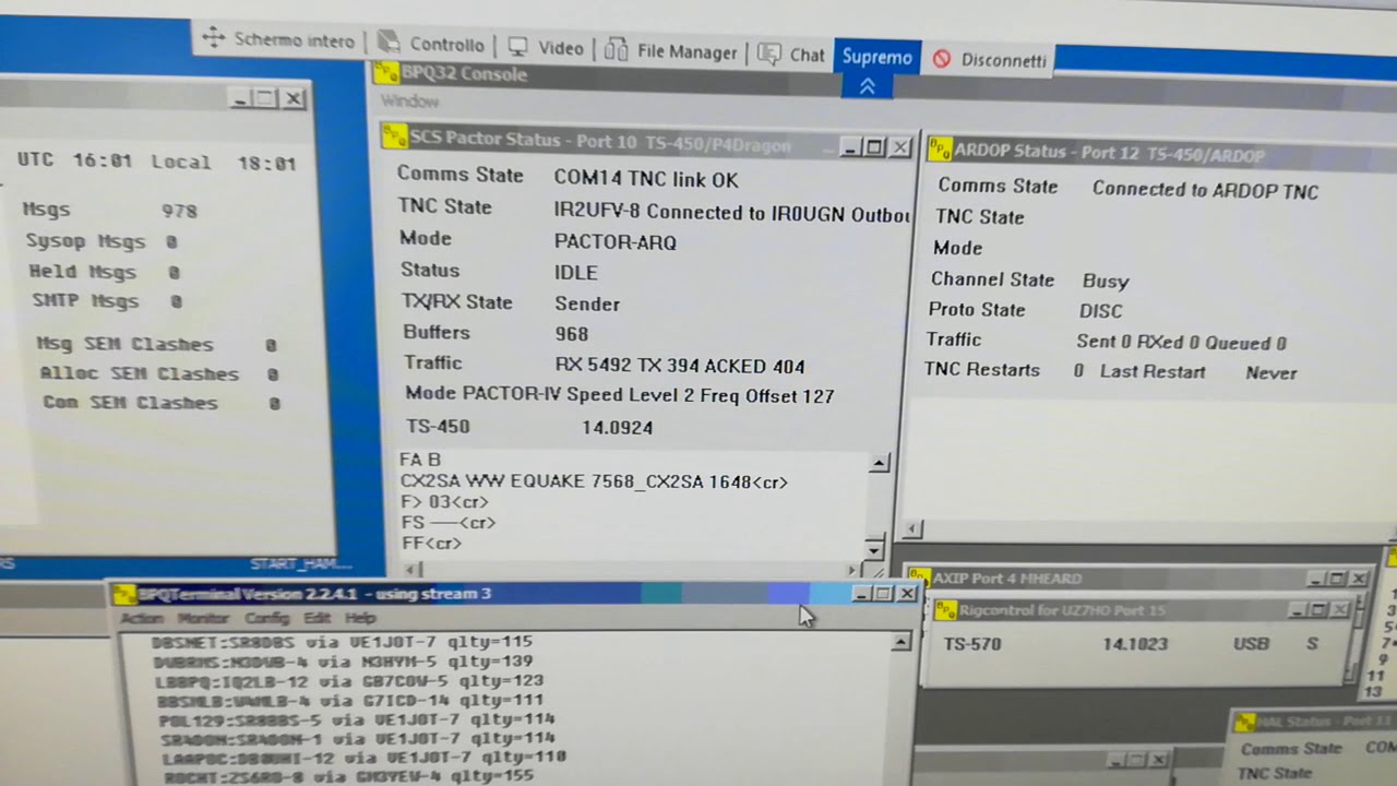 Bulletins transfer via HF Pactor IV - YouTube