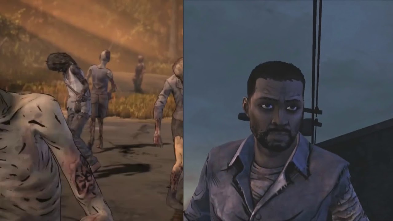 TWD (telltale game) - Lee and Clem zombie horde comparison - YouTube